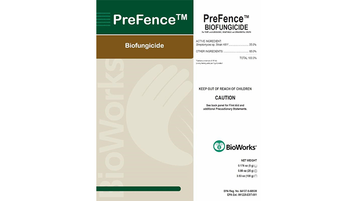 BioWorks launches PreFence biofungicide - Produce Grower